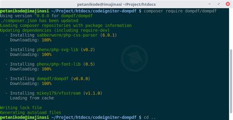 cara menggunakan dompdf di codeigniter