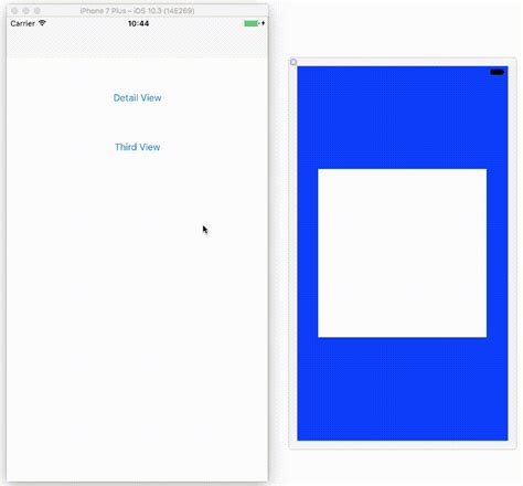 ios adding a custom transition causes xib to load for the wrong