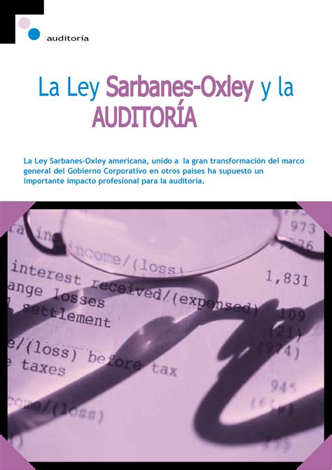 Ley Sarbanes Auditoría La Ley Sarbanes Oxley Y La AuditorÍa