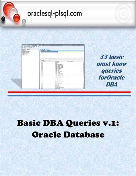 oracle dba must know queries for dbas oracle dba oracle database