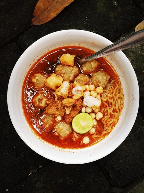 Spicy Food Top Of View Background Food Top Of View Baso Aci