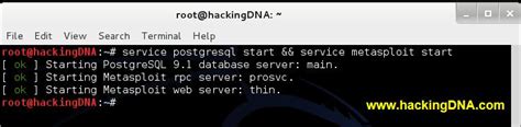 postgresql on kali linux welcome