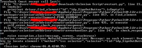 python selenium nosuchelementexception when i want to detect if an