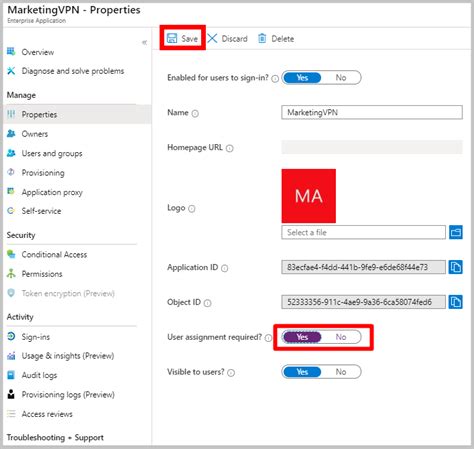 vpn gateway azure ad tenant for different user groups