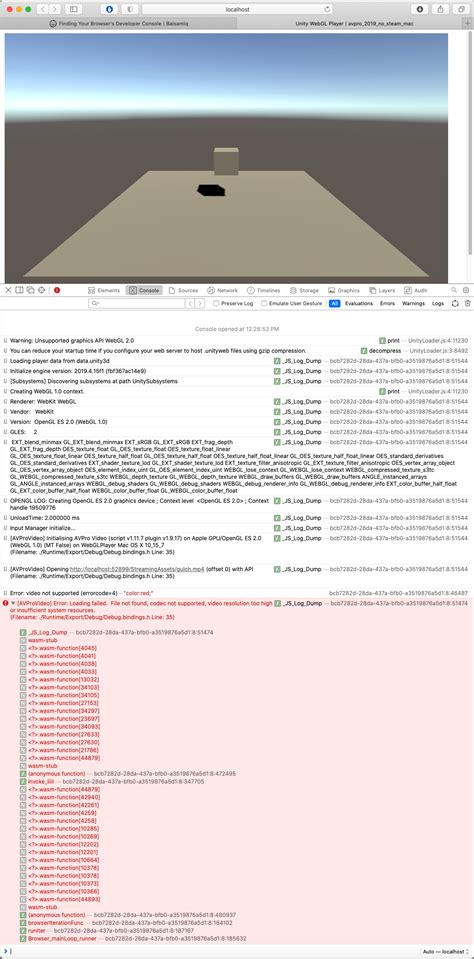 unity webserver on macos unable to play videos on local webgl builds in