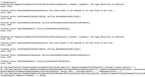 magento2 element argument the type definition is abstract