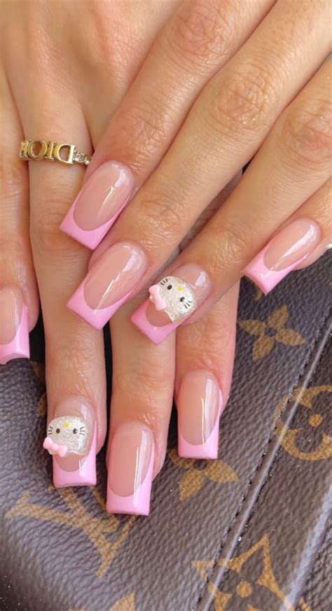 Pink Hello Kitty Nails 💗 Acrylic Nails Hello Kitty Nails Acrylic