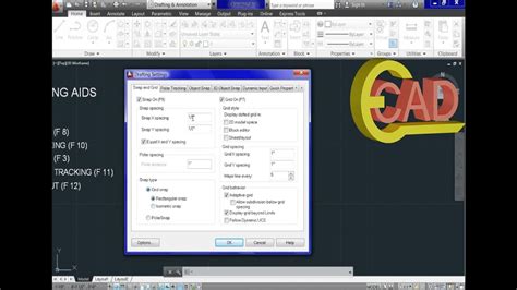 learning autocad 2013 tutorial 4 basic drawing aids youtube