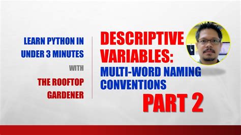 python for beginners in 3 minutes descriptive variables multi word