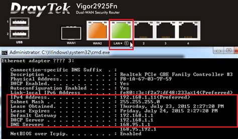 use multiple lan subnets with port based vlan draytek