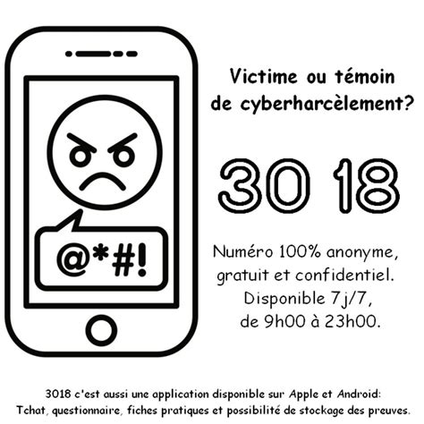 Coloriage Stop Au Harcèlement Scolaire Numéro 3018 Cyberharcèlement 21