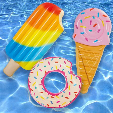 Intex Popsicle Ice Cream Cone And Donut Pool Floats For Swimming