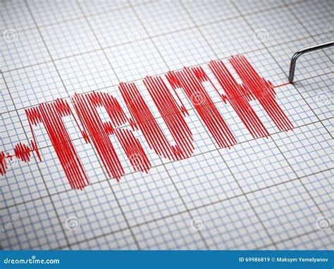 Truth Concept Closeup Of A Polygraph Lie Detector With Text 3 Stock