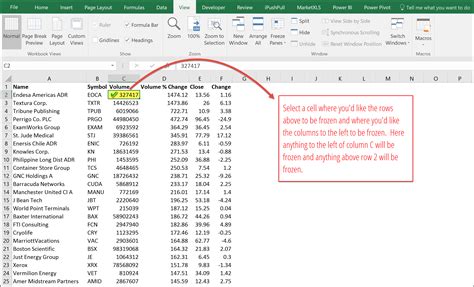 how to freeze rows and columns in excel brad edgar