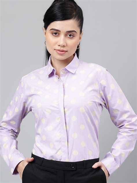 Buy Hancock Smart Polka Dots Printed Cotton Formal Shirt Shirts For