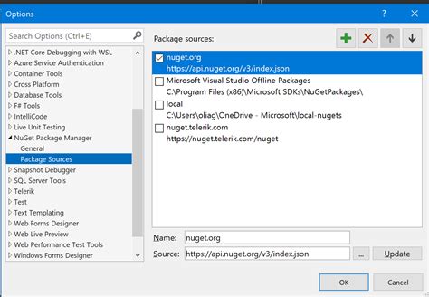 upgrading the tool fails if i have multiple nuget package sources