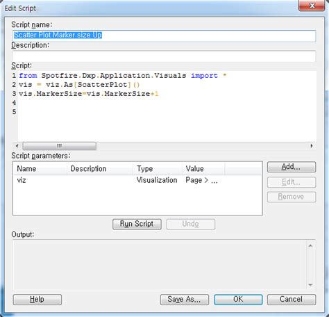 [spotfire and python] ironpython의 script parameters