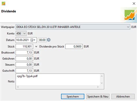 pdf import von 1822direkt import export portfolio