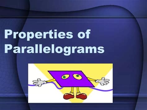 Ppt Properties Of Parallelograms Powerpoint Presentation Free