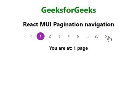 react mui pagination navigation geeksforgeeks