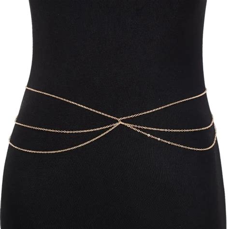Sexy Belly Chain Body Jewelry Gold Color Women Summer Beach Bikini Belt