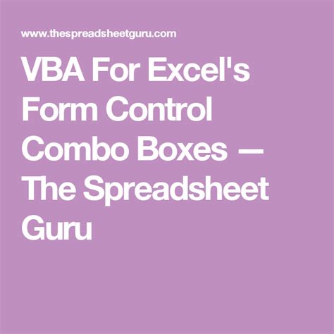 vba for excel s form control combo boxes