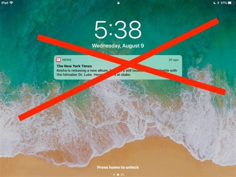how to stop news alerts on ipad and iphone showing on lock screen