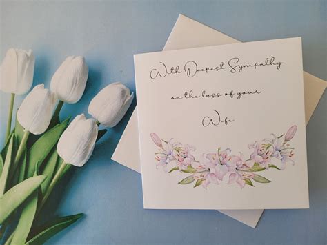 Wife Sympathy Card Loss Of Wife Sorry For Your Loss In Etsy