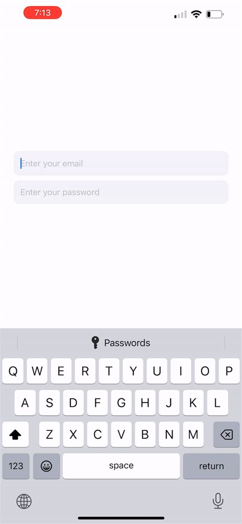 ios keyboard flickers and screen jumps when using securefield and