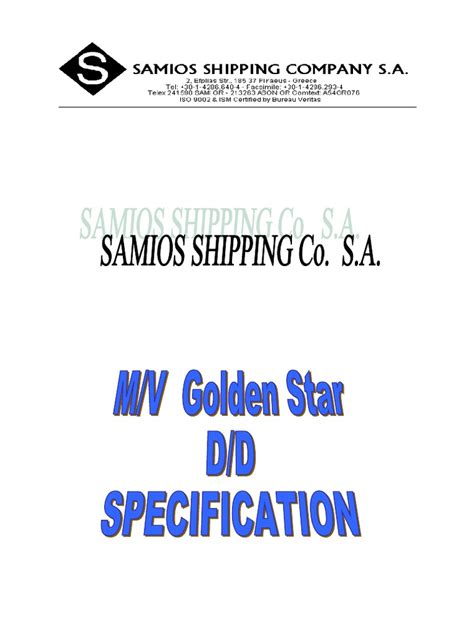 example of drydock specification indemnity general