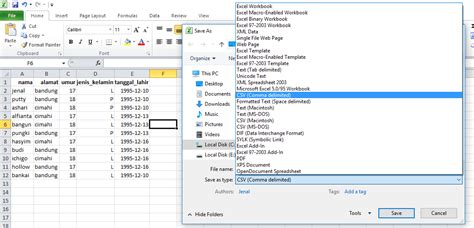cara konversi data excel ke database basis data blogsije