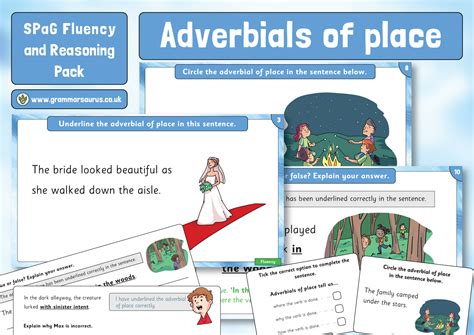 Spag Fluency And Reasoning Pack Adverbials Of Place Grammarsaurus
