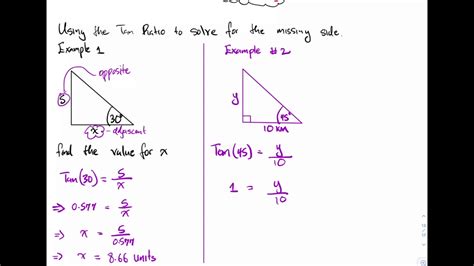 Cxc Math Trigonometry Using The Tan Ratio To Solve Problems Youtube