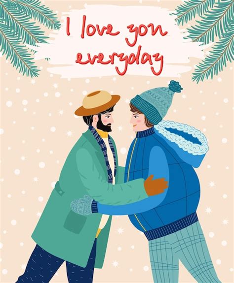 Premium Vector Flat Hand Drawn Valentines Day Greeting Card Loving