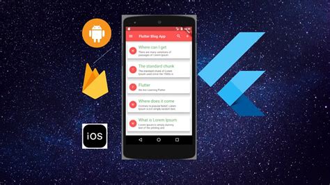 download udemy flutter blog app using firestore build ios and android