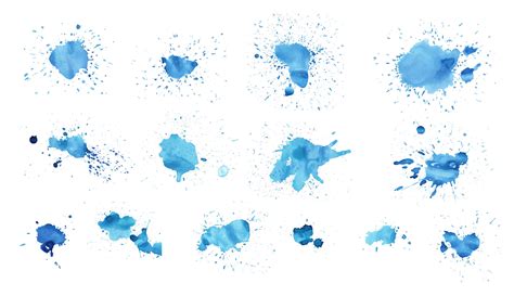 14 Blue Watercolor Splatter Texture 