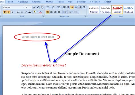 how to add running headers or footers to a ms word technical document