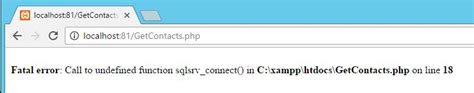 php undefined function sqlsrv connect work fine in cmd console but