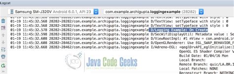 android logging example examples java code geeks 2022