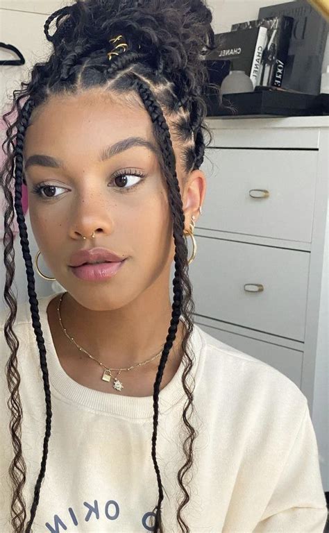 Hairdos For Curly Hair Cute Box Braids Hairstyles Black Girl Braided