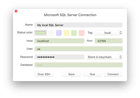 ms sql server how to install a local server on mac using