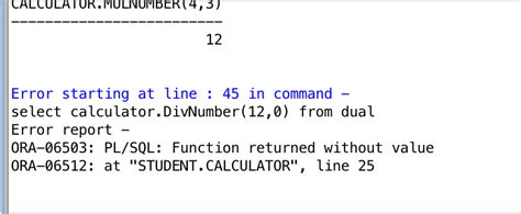 oracle pl sql exception handling in function stack overflow