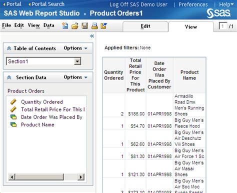 viewing a sas report sas r information delivery portal 4 3