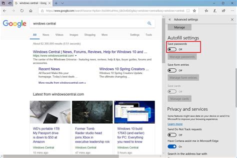 how to manage microsoft edge autofill settings windows central