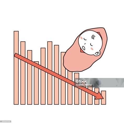 Illustration Of Declining Birth Rate Stock Illustration Download