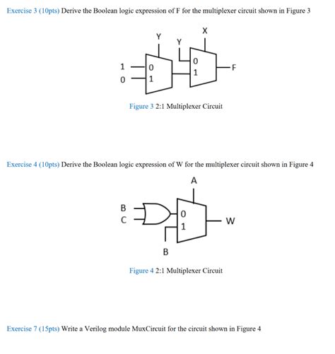 Solved Exercise 3 10pts Derive The Boolean Logic