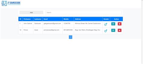 simple crud in vue js web application