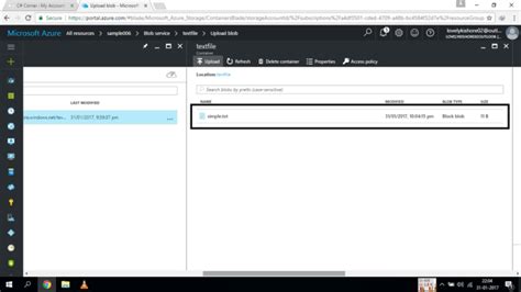 uploading files to azure blob storage
