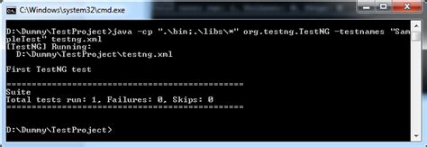 running testng xml using command prompt selenium webdriver appium