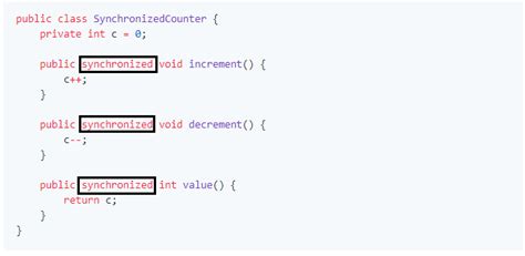 synchronized java keyword with examples